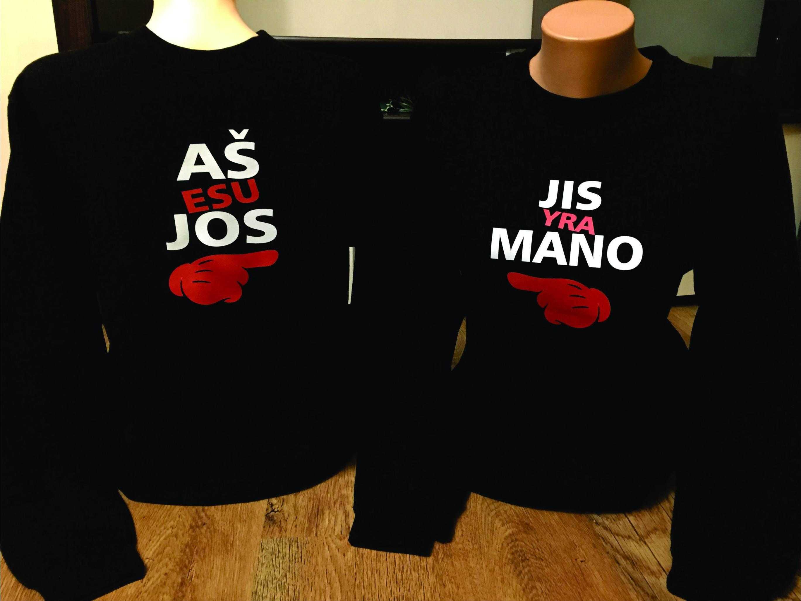 ⋆ Aš esu jos/Jis yra mano Džemperiai porai ⋆ Džemperiai su tavo užrašu ...