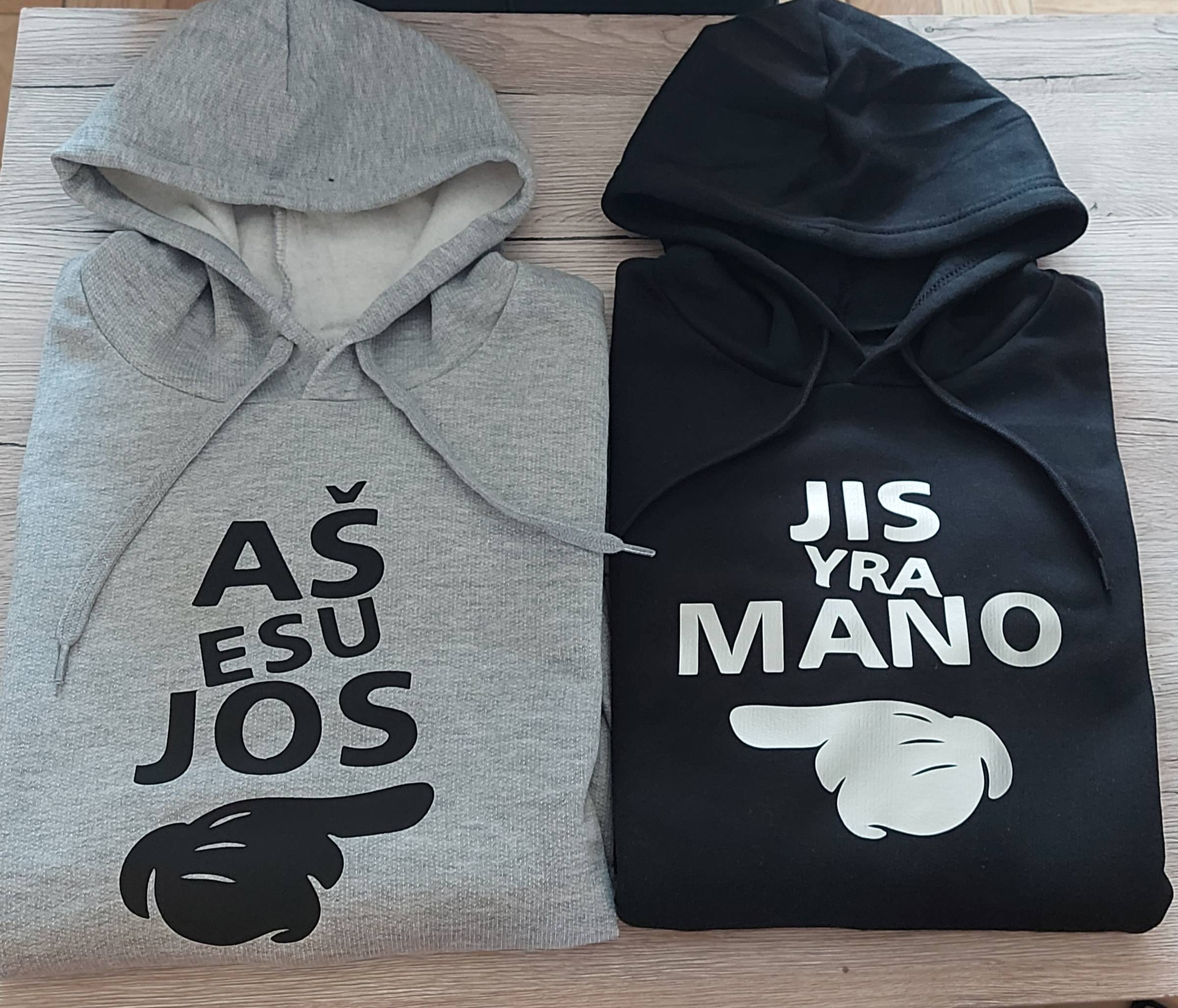 ⋆ Aš esu jos/Jis yra mano Džemperiai porai ⋆ Džemperiai su tavo užrašu ...